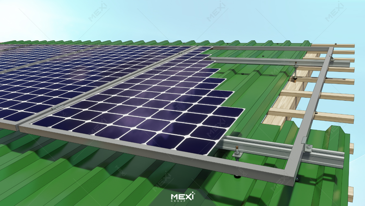 Structures for photovoltaic panels mounted on roofs – MEXI® Steel