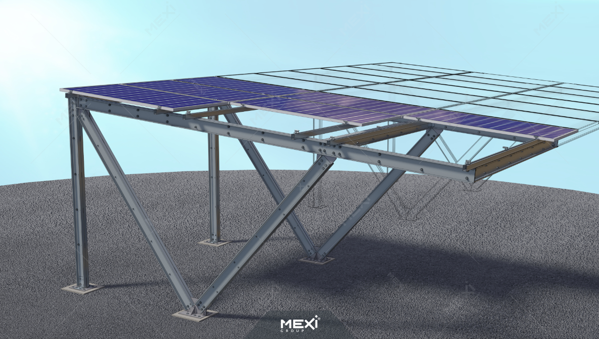 Solar carport models on lightweight steel structure – MEXI® Steel