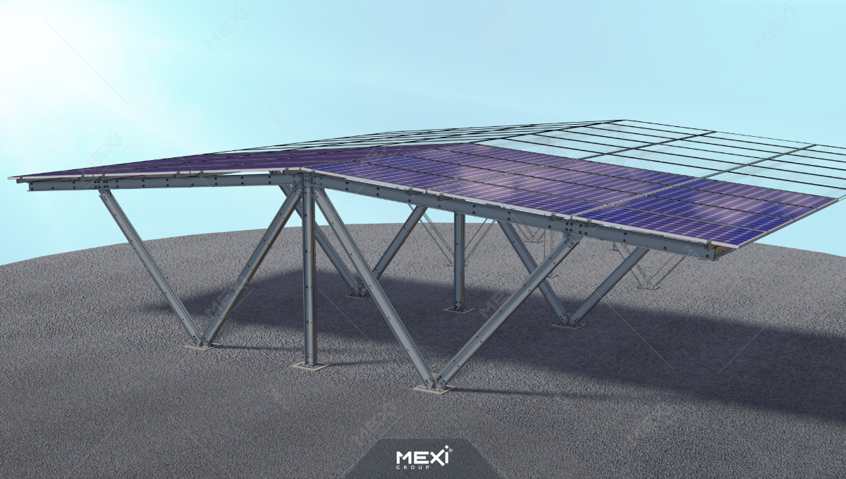 Solar carport models on lightweight steel structure – MEXI® Steel