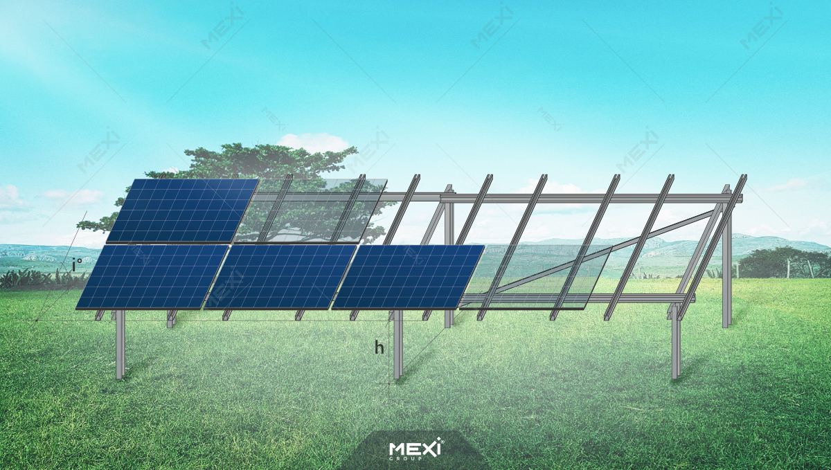 Structures for photovoltaic parks installed on the ground – MEXI® Steel